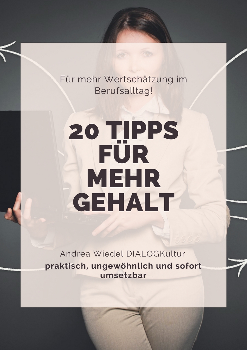 Deckblatt 20 Tipps für mehr Gehalt - DialogKultur